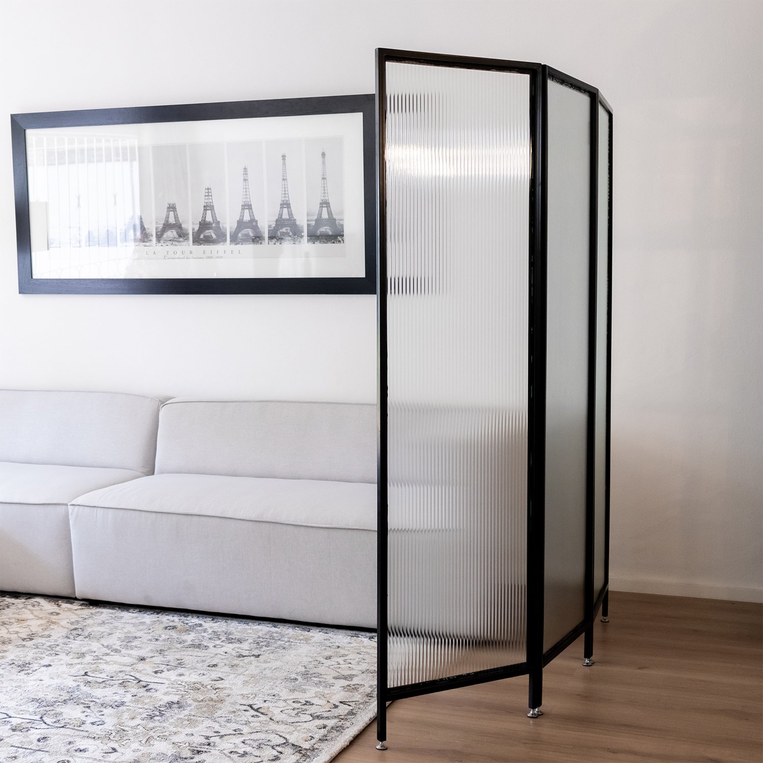 Reeded Glass Room Divider - Studio Delta