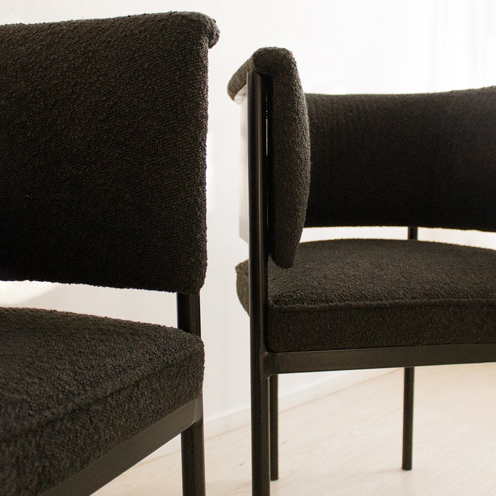 Upholstered Steel Round Chairs - Studio Delta